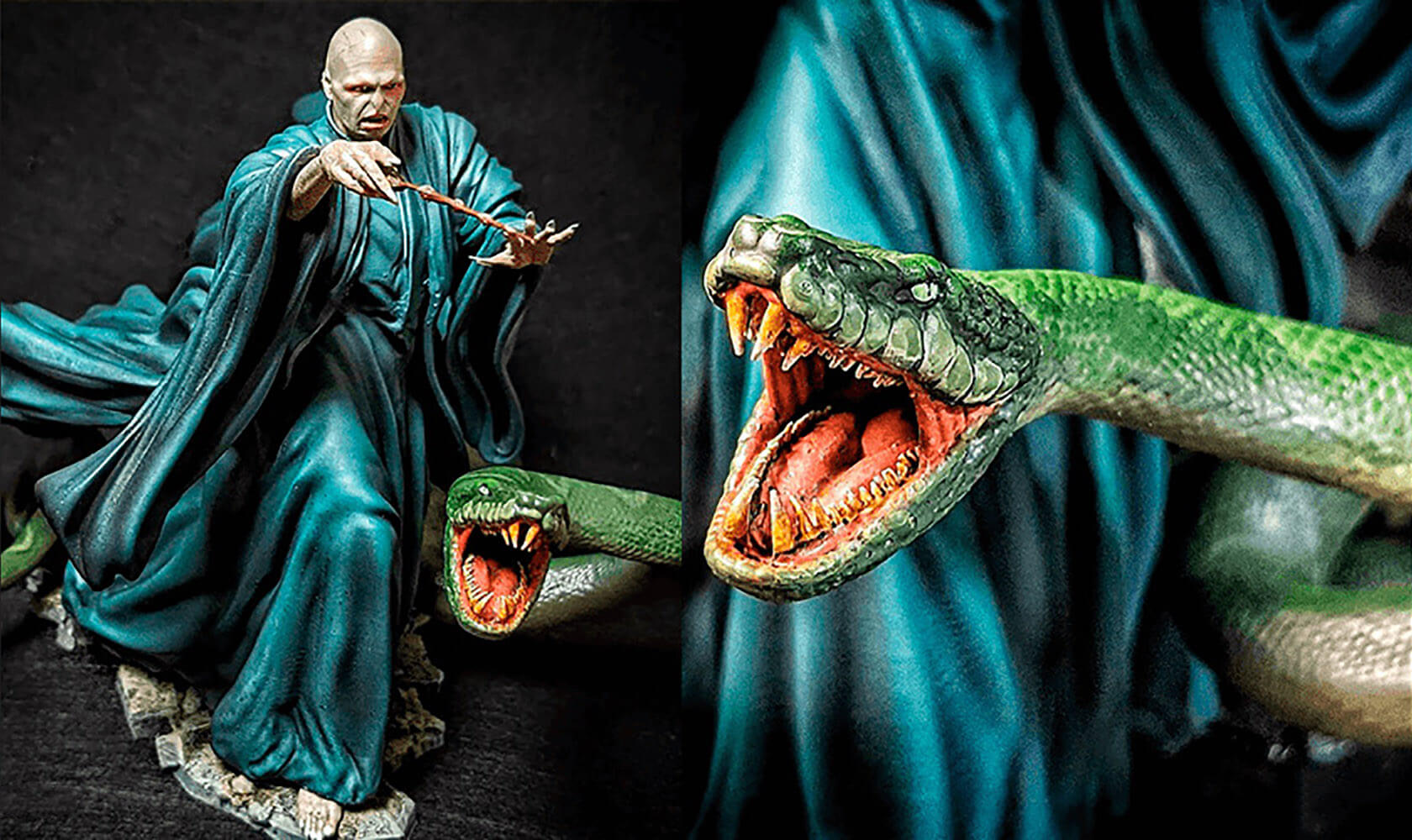 Lord Voldemort and Nagini - 3D Print Model by 3dprintmodel91