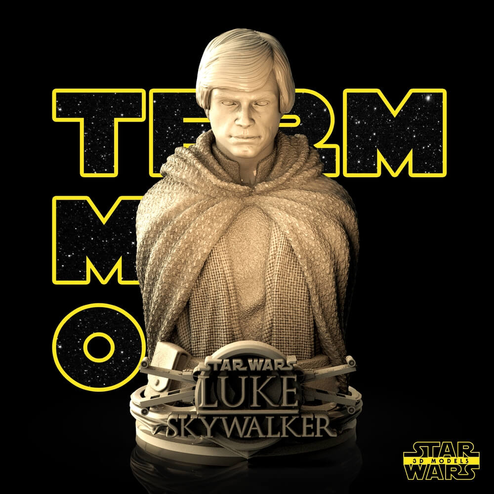 Luke Skywalker Bust - Star Wars 3D Model by 3dprintmodel91