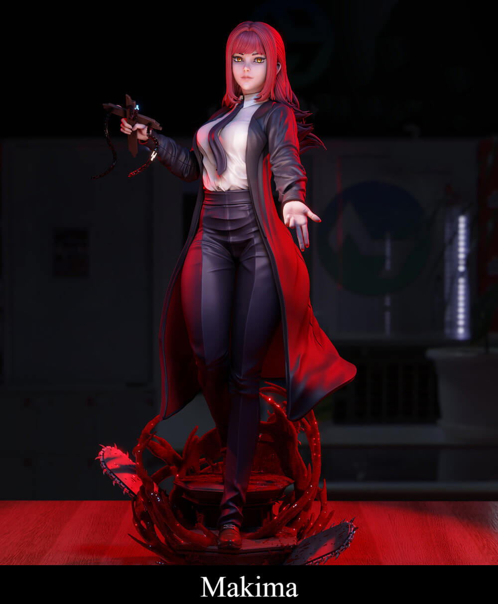 Makima Figure - 3D Model by 3dprintmodel91