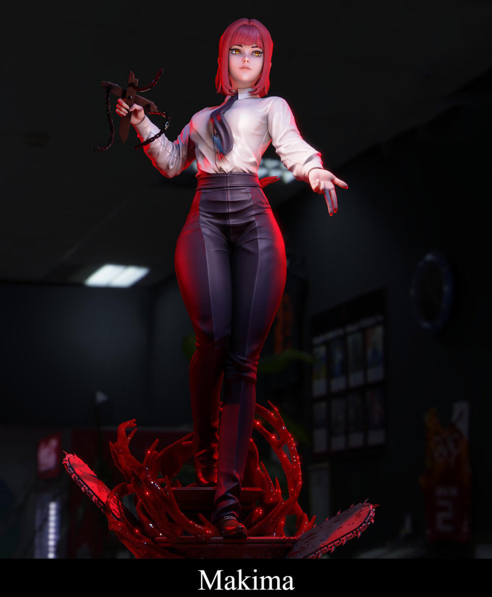 Makima Figure - 3D Model by 3dprintmodel91