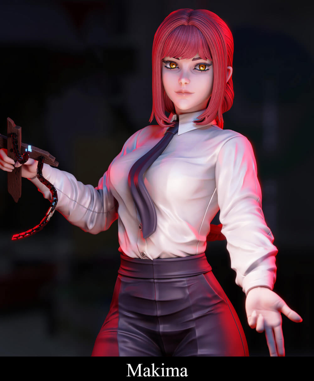 Makima Figure - 3D Model by 3dprintmodel91