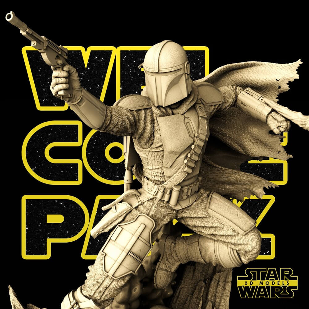 Mandalorian - Star Wars 3D Model by 3dprintmodel91