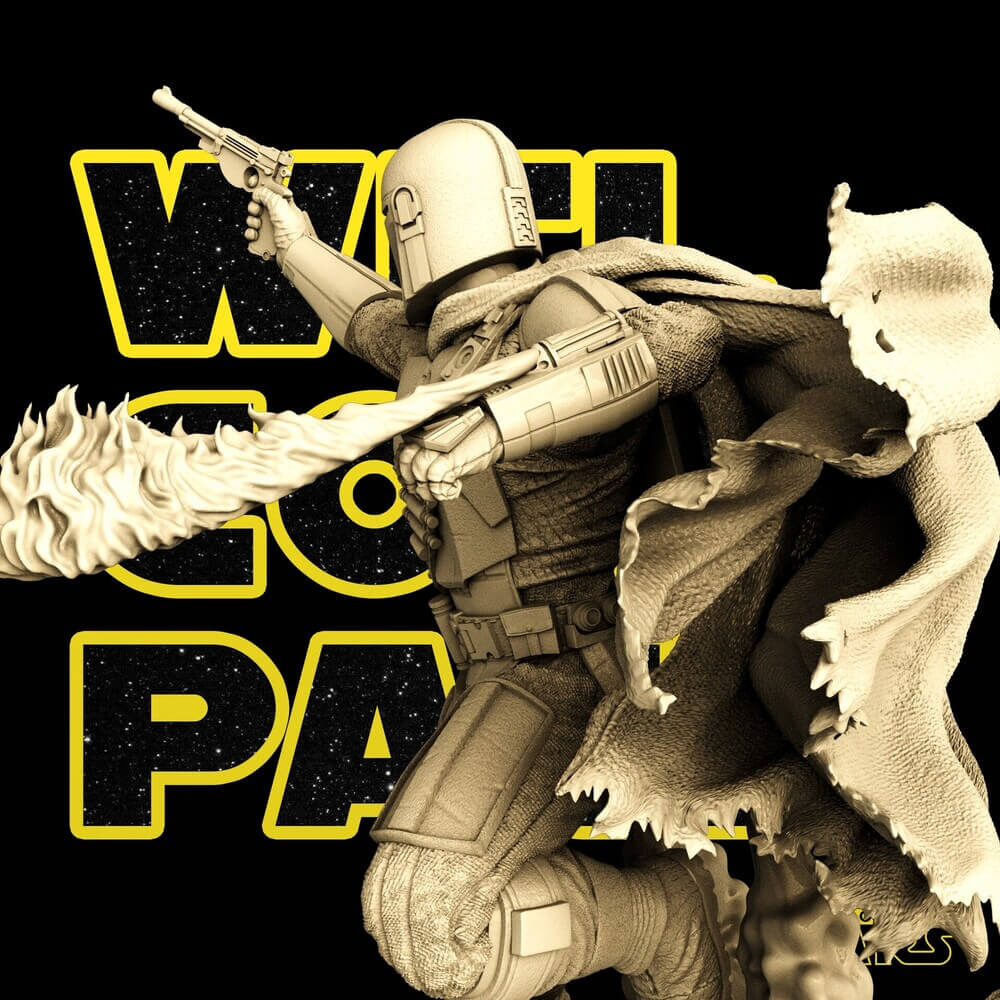Mandalorian - Star Wars 3D Model by 3dprintmodel91