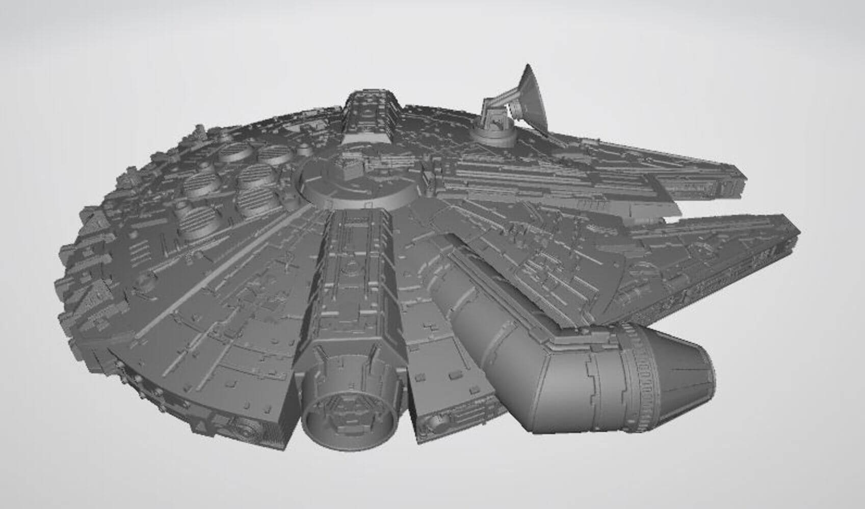 Millenium Falcon - Star Wars 3D Model by 3dprintmodel91