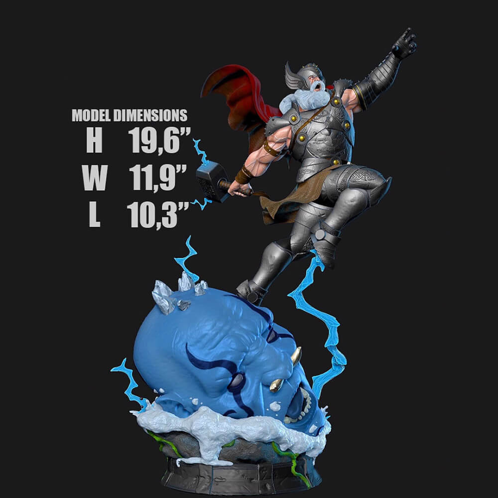 Old King Thor - 3D Print Model by 3dprintmodel91