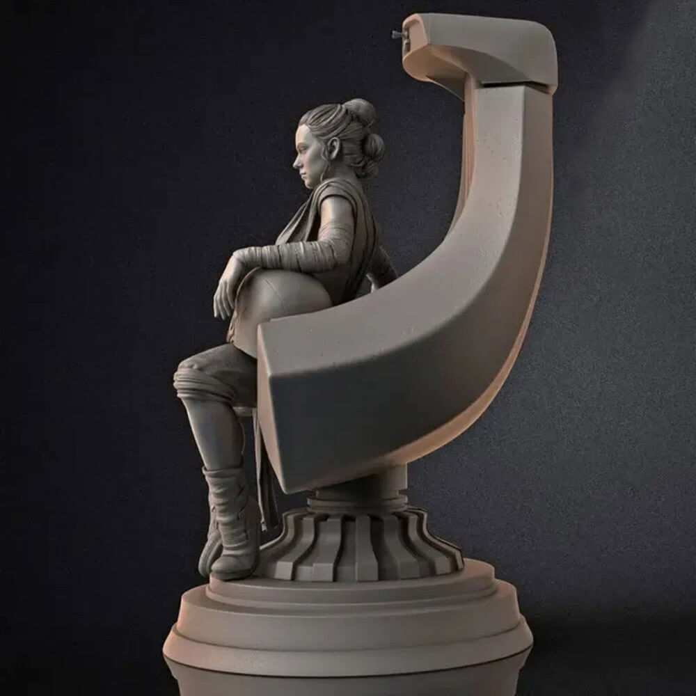 Rey - Star Wars 3D Model by 3dprintmodel91