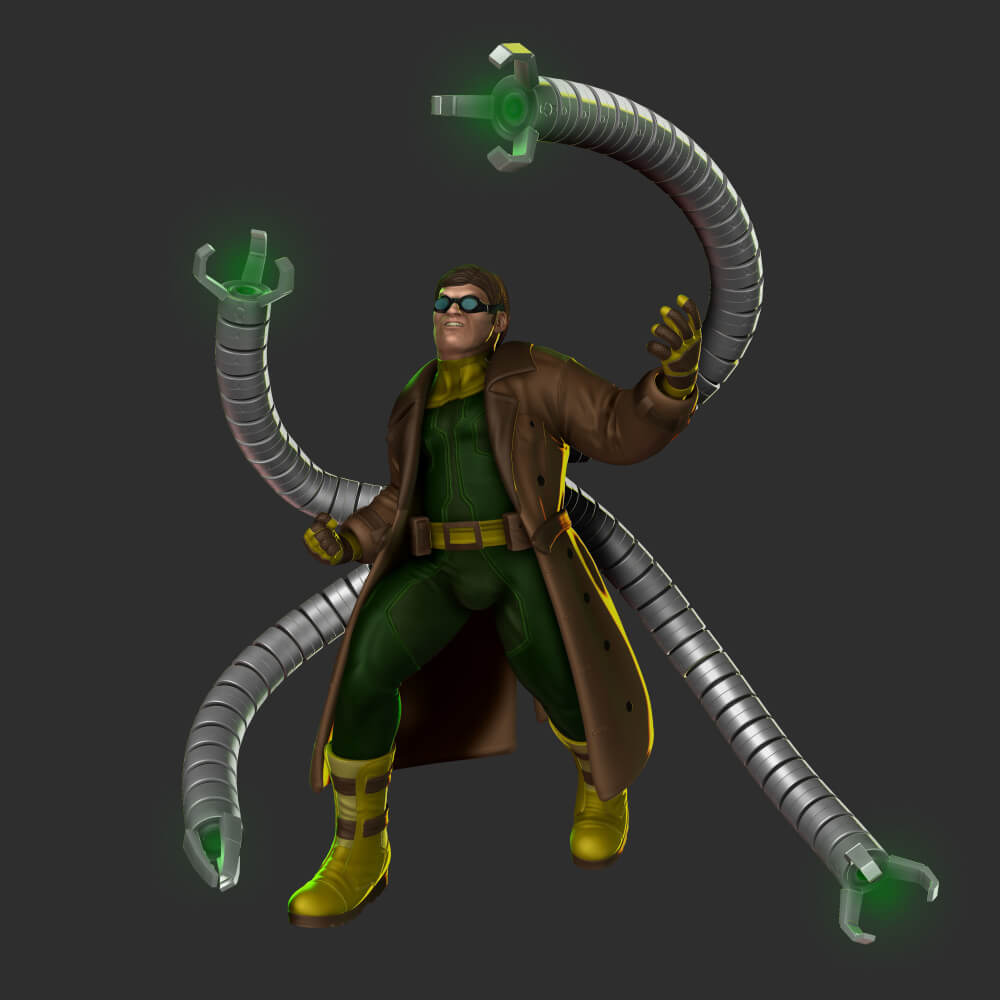 Spiderman Vs Doctor Octopus - 3D Model by 3dprintmodel91