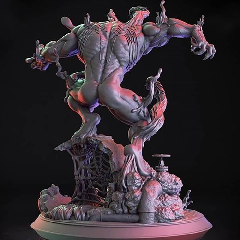 Spiderman Vs Venom - 3D Model by 3dprintmodel91