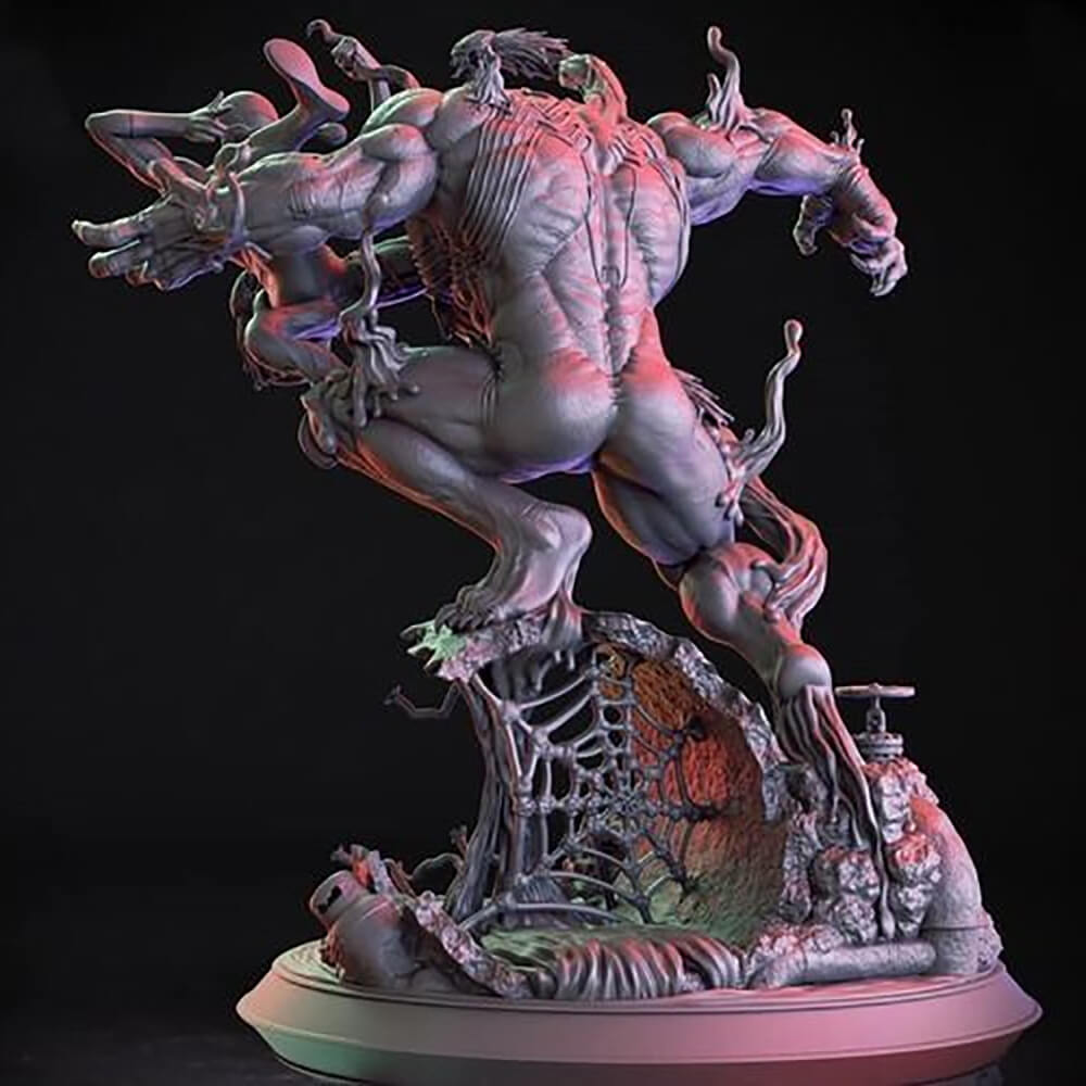 Spiderman Vs Venom - 3D Model by 3dprintmodel91