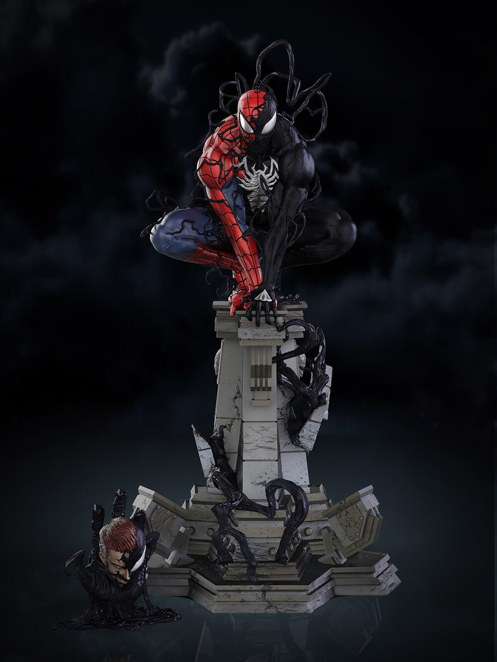 Symbiote Spiderman - 3D Print Model by 3dprintmodel91