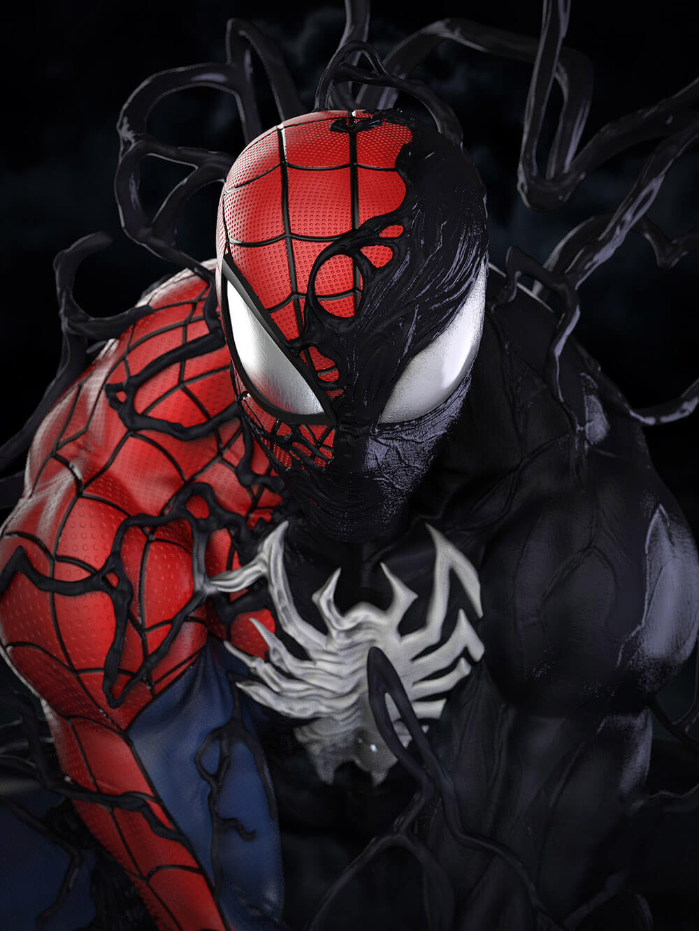 Symbiote Spiderman - 3D Model by 3dprintmodel91