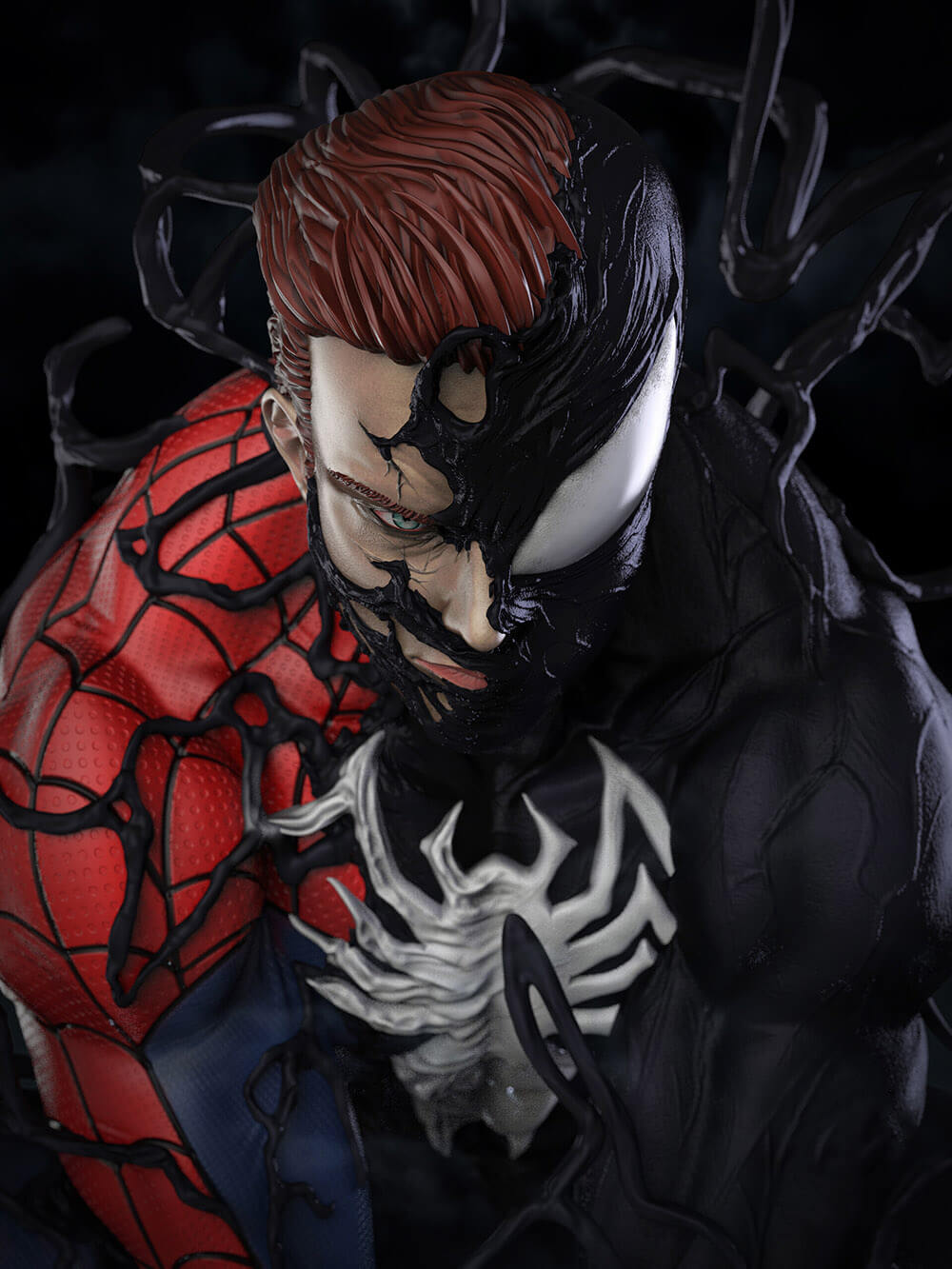 Symbiote Spiderman - 3D Model by 3dprintmodel91