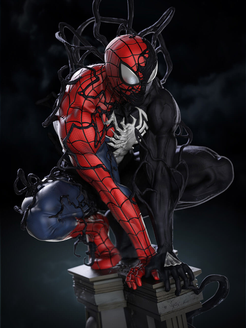 Symbiote Spiderman - 3D Print Model by 3dprintmodel91