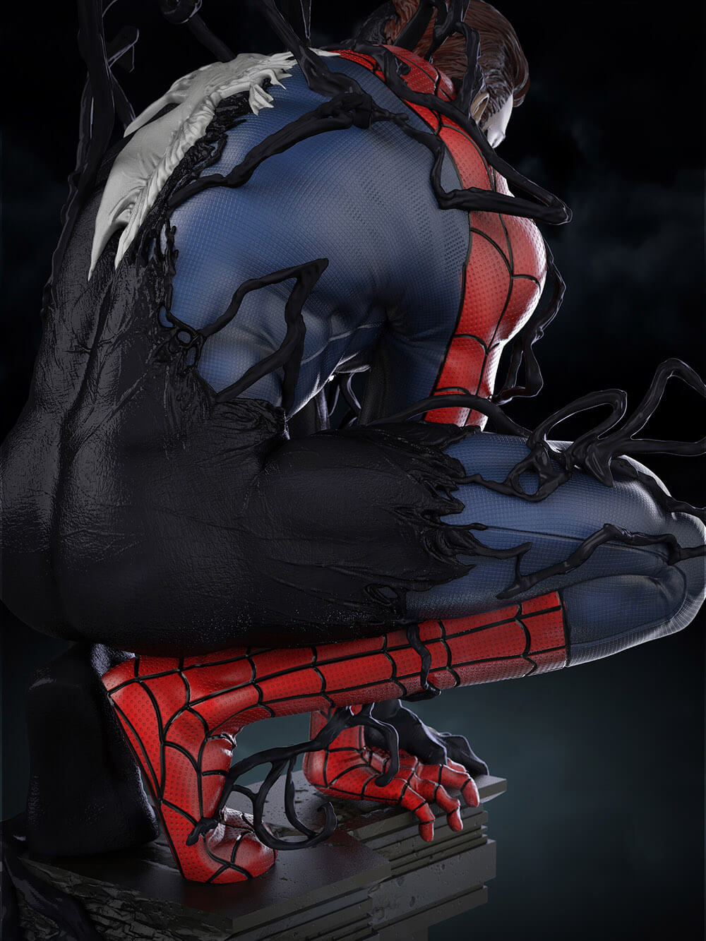 Symbiote Spiderman - 3D Model by 3dprintmodel91