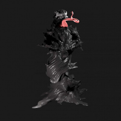 Symbiote Statue - 3D Model by 3dprintmodel91