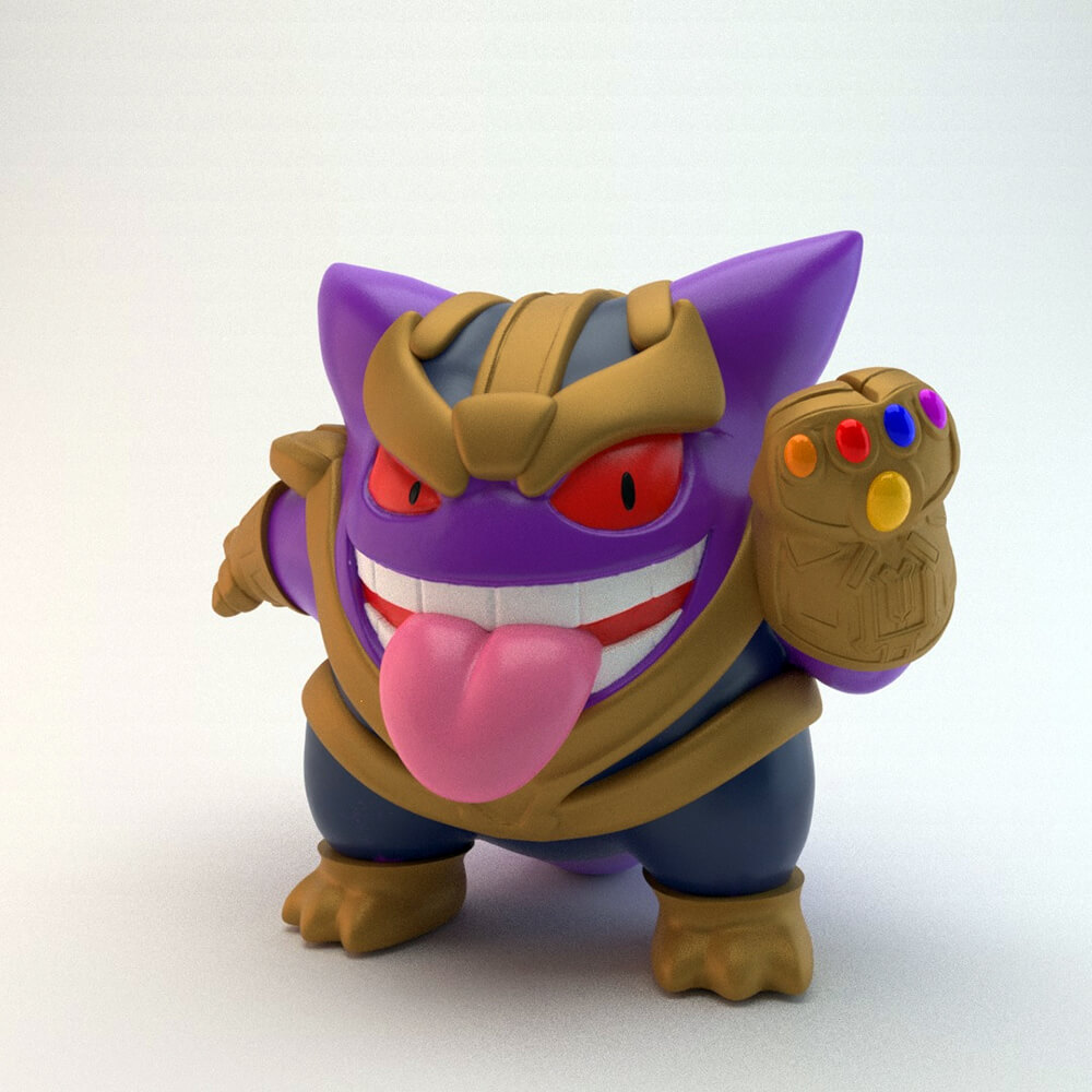 Thangar Thanos Gengar - 3D Model by 3dprintmodel91
