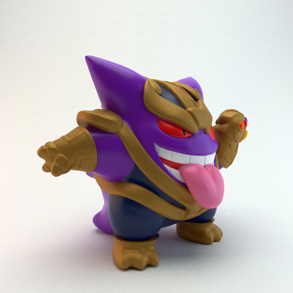 Thangar Thanos Gengar - 3D Model by 3dprintmodel91