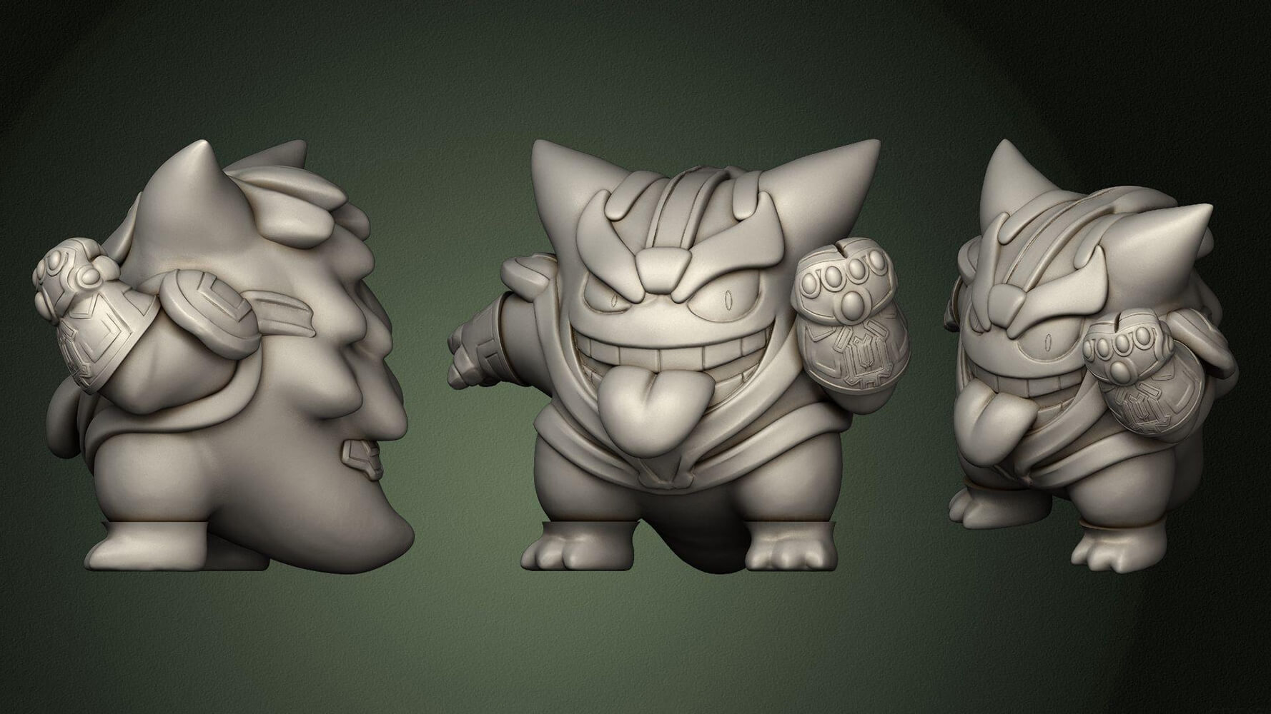 Thangar Thanos Gengar - 3D Print Model by 3dprintmodel91
