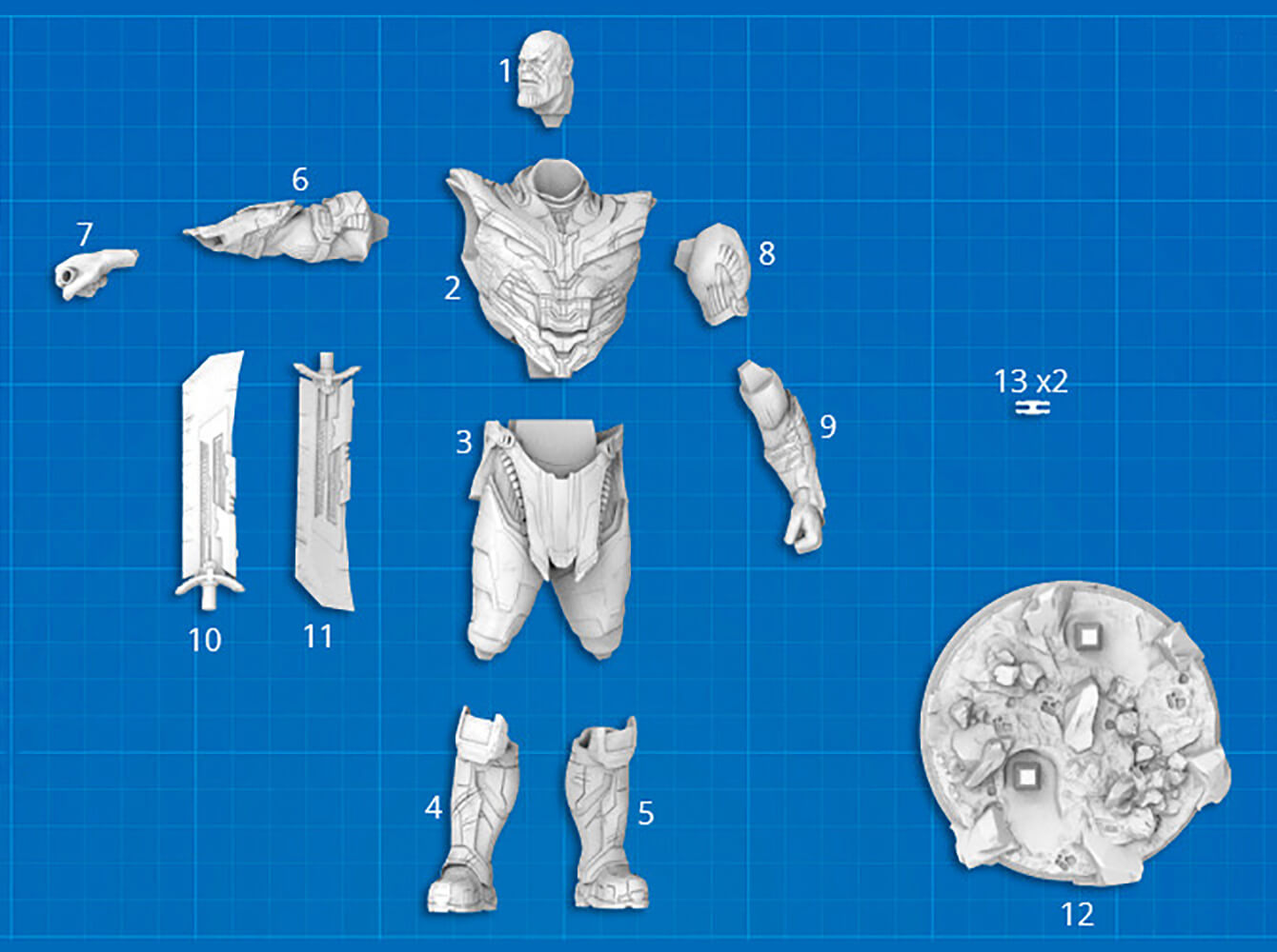 Thanos Endgame - 3D Model by 3dprintmodel91