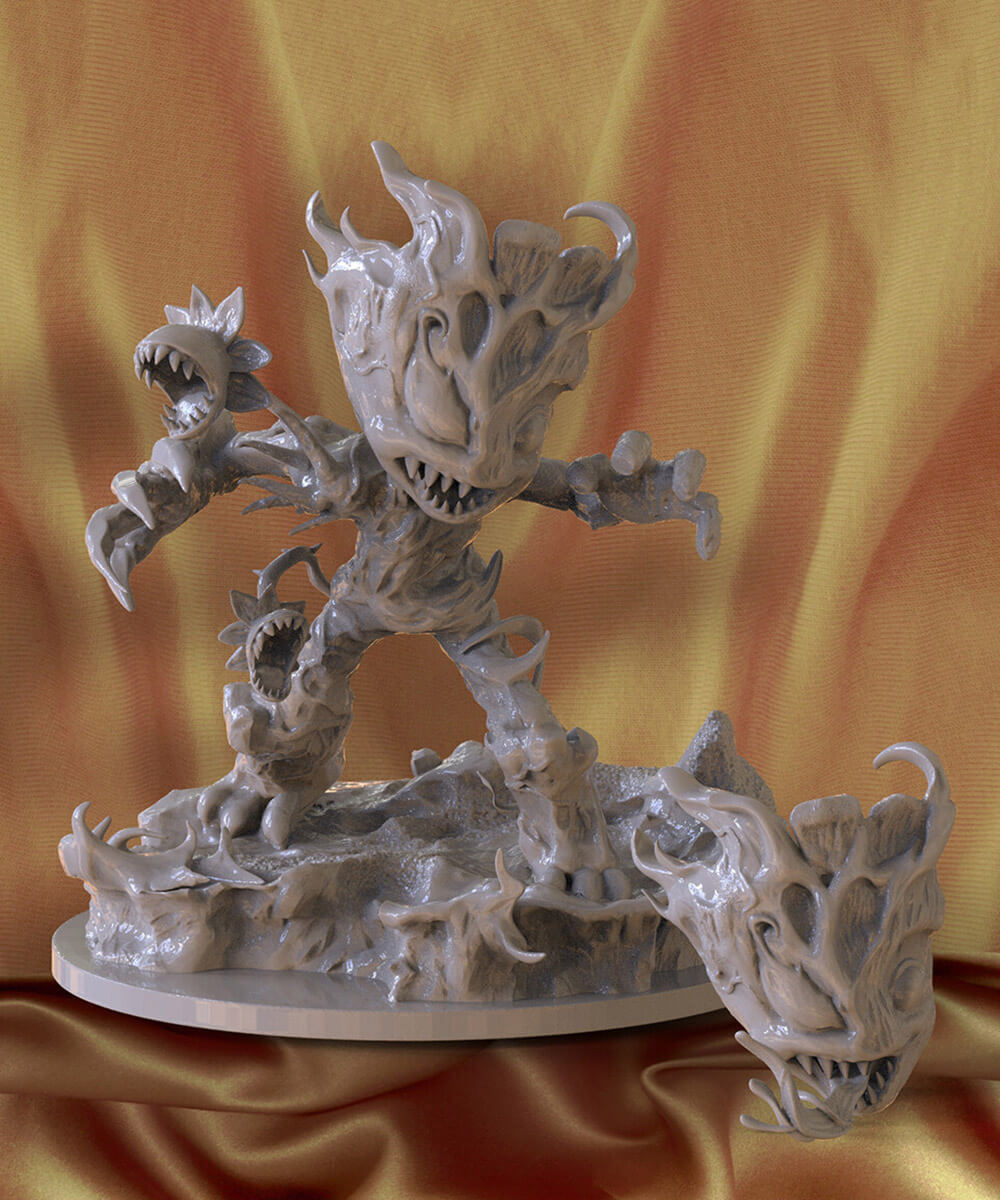 Venom Groot Statue - 3D Model by 3dprintmodel91
