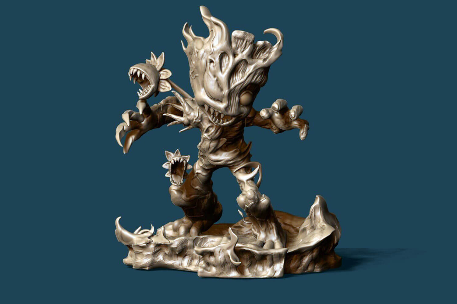 Venom Groot Statue - 3D Model by 3dprintmodel91