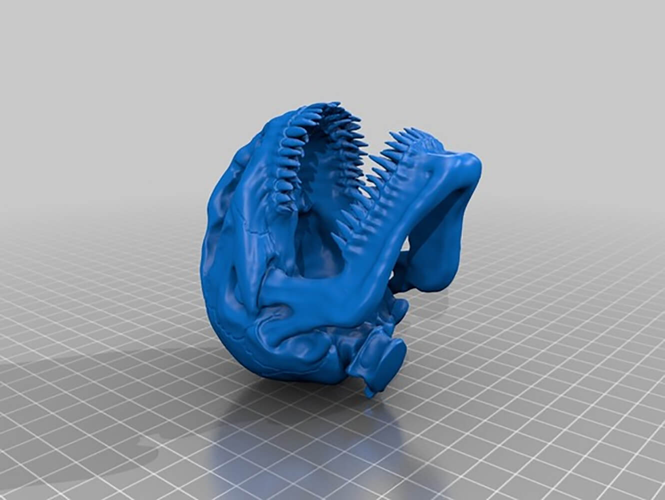 Venom Skull With Base - 3D Model by 3dprintmodel91
