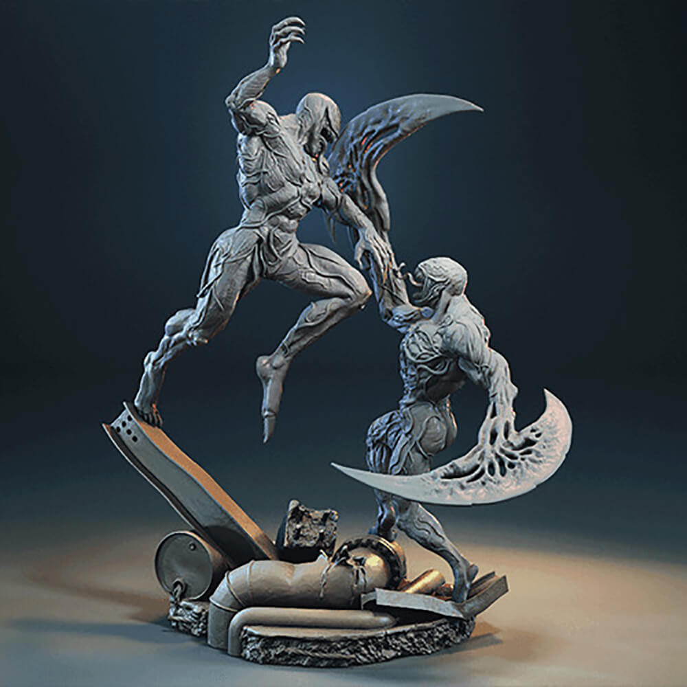 Venom Vs Riot Symbiote - 3D Model by 3dprintmodel91