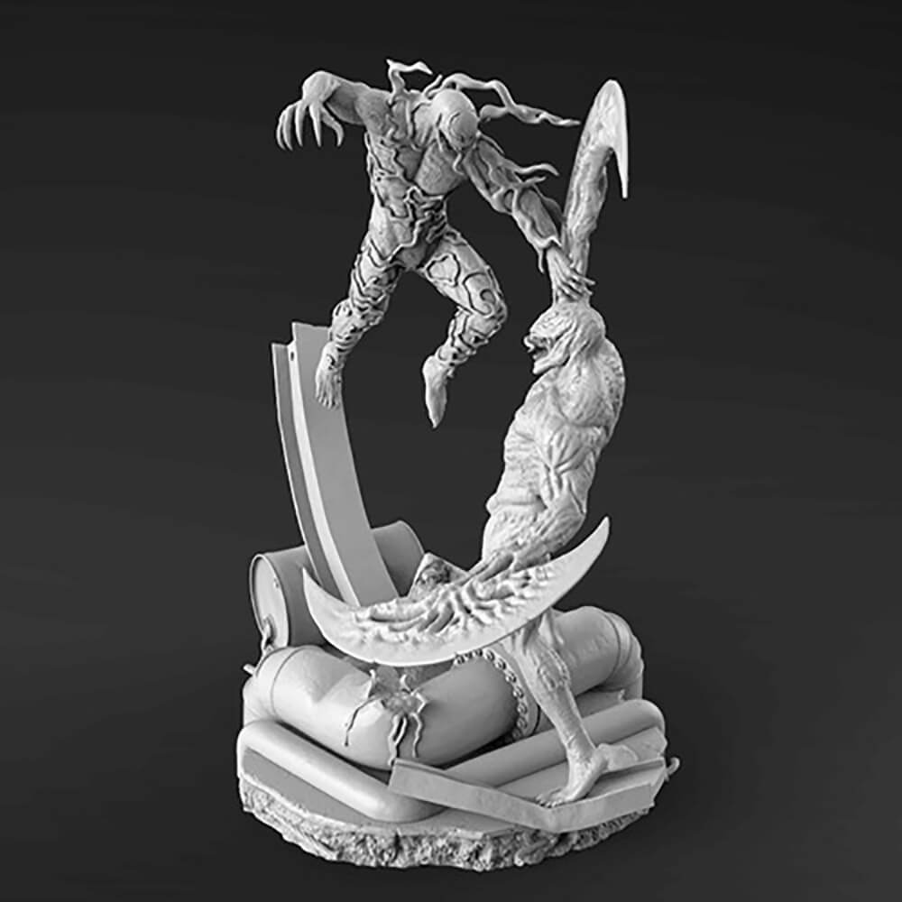 Venom Vs Riot Symbiote - 3D Print Model by 3dprintmodel91