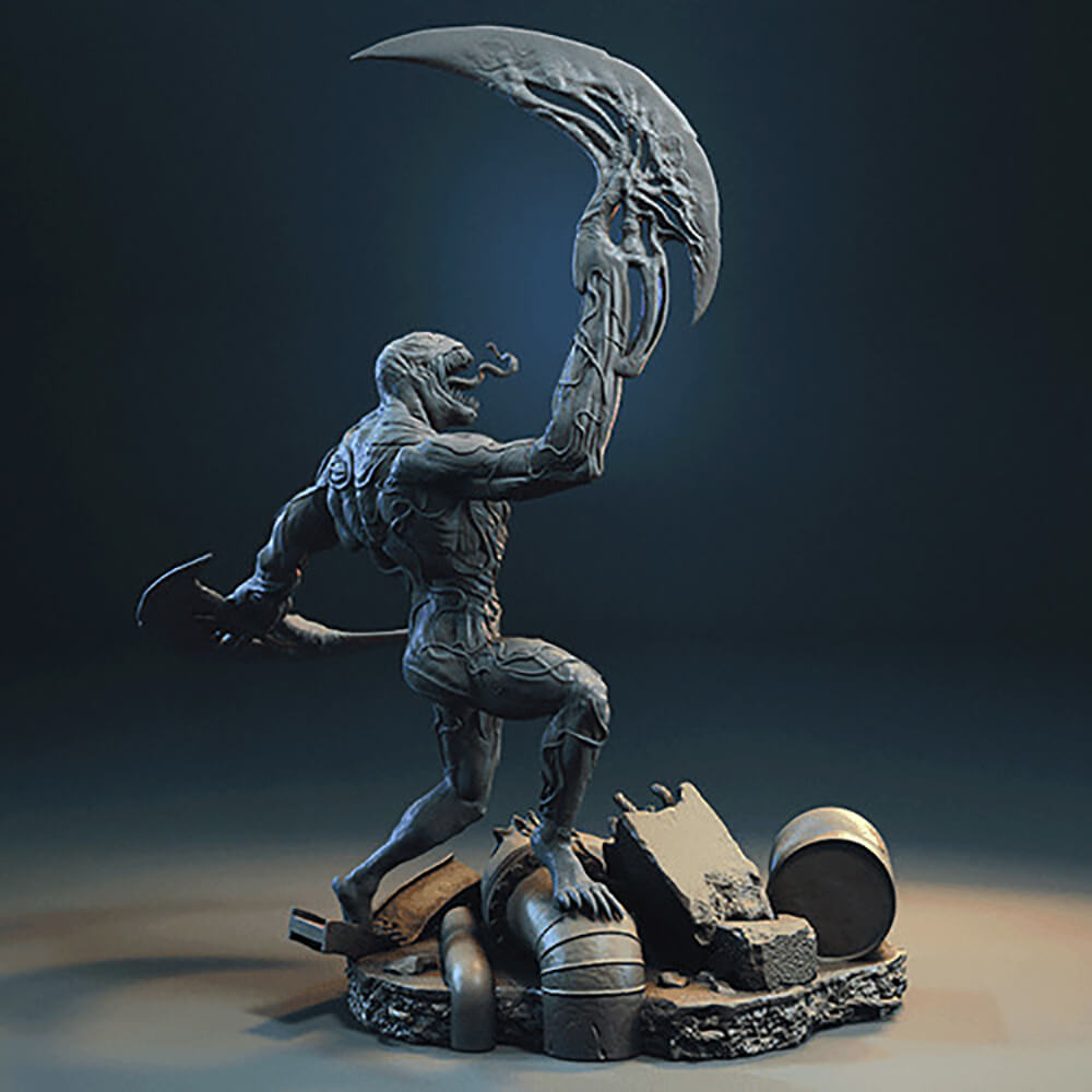 Venom Vs Riot Symbiote - 3D Print Model by 3dprintmodel91