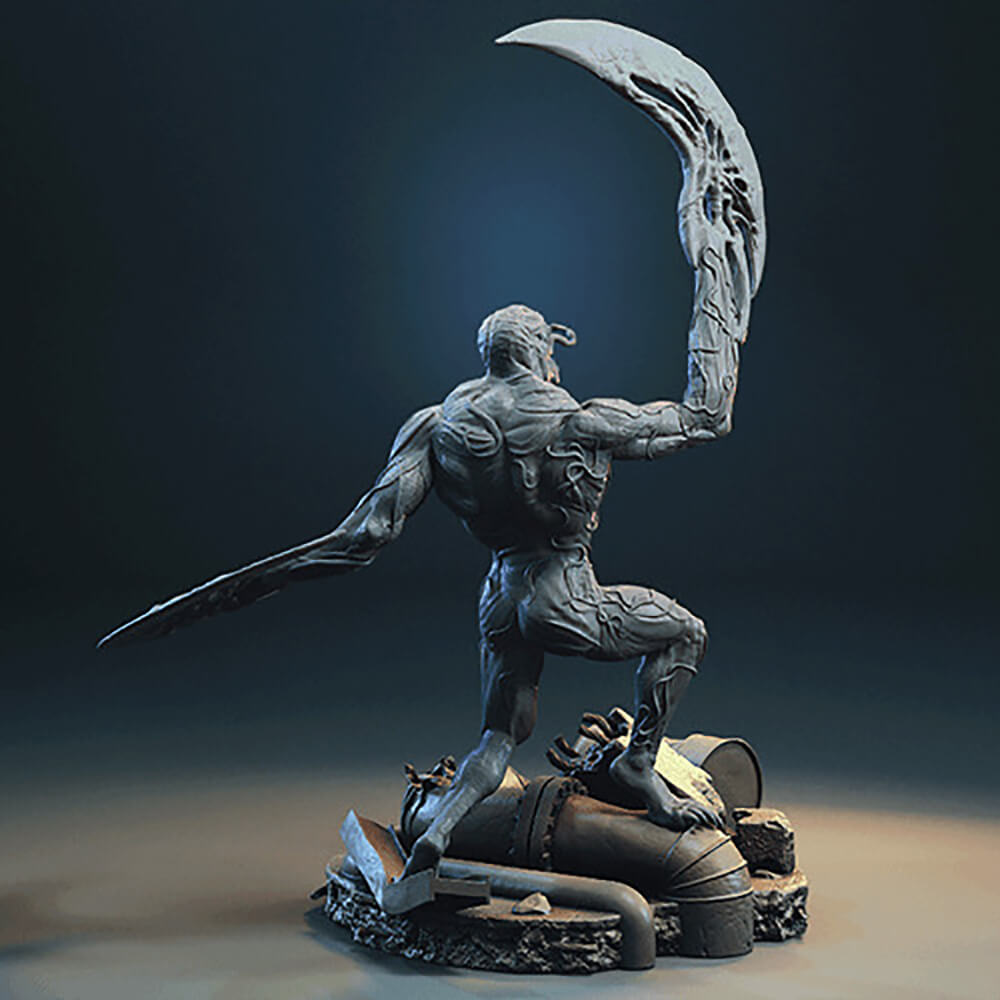 Venom Vs Riot Symbiote - 3D Print Model by 3dprintmodel91