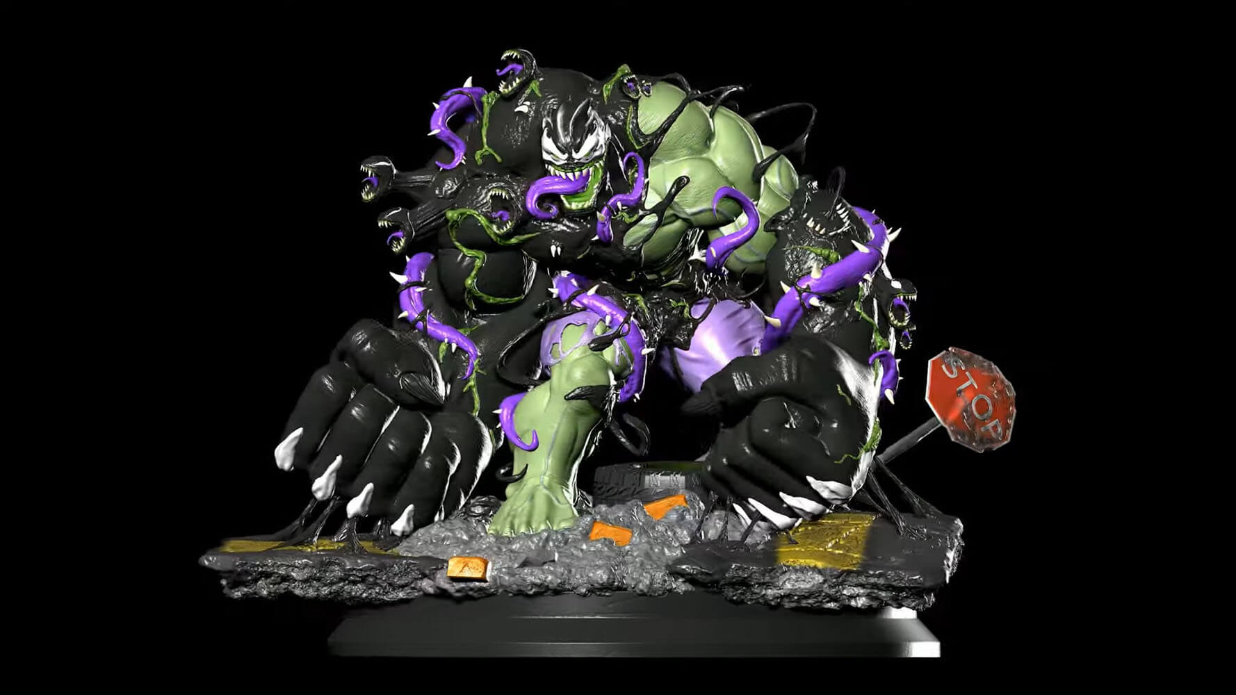 Venomized Hulk - 3D Model by 3dprintmodel91