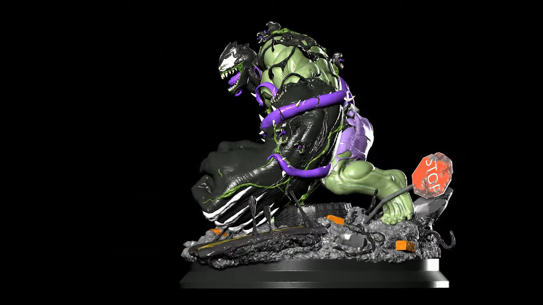 Venomized Hulk - 3D Model by 3dprintmodel91
