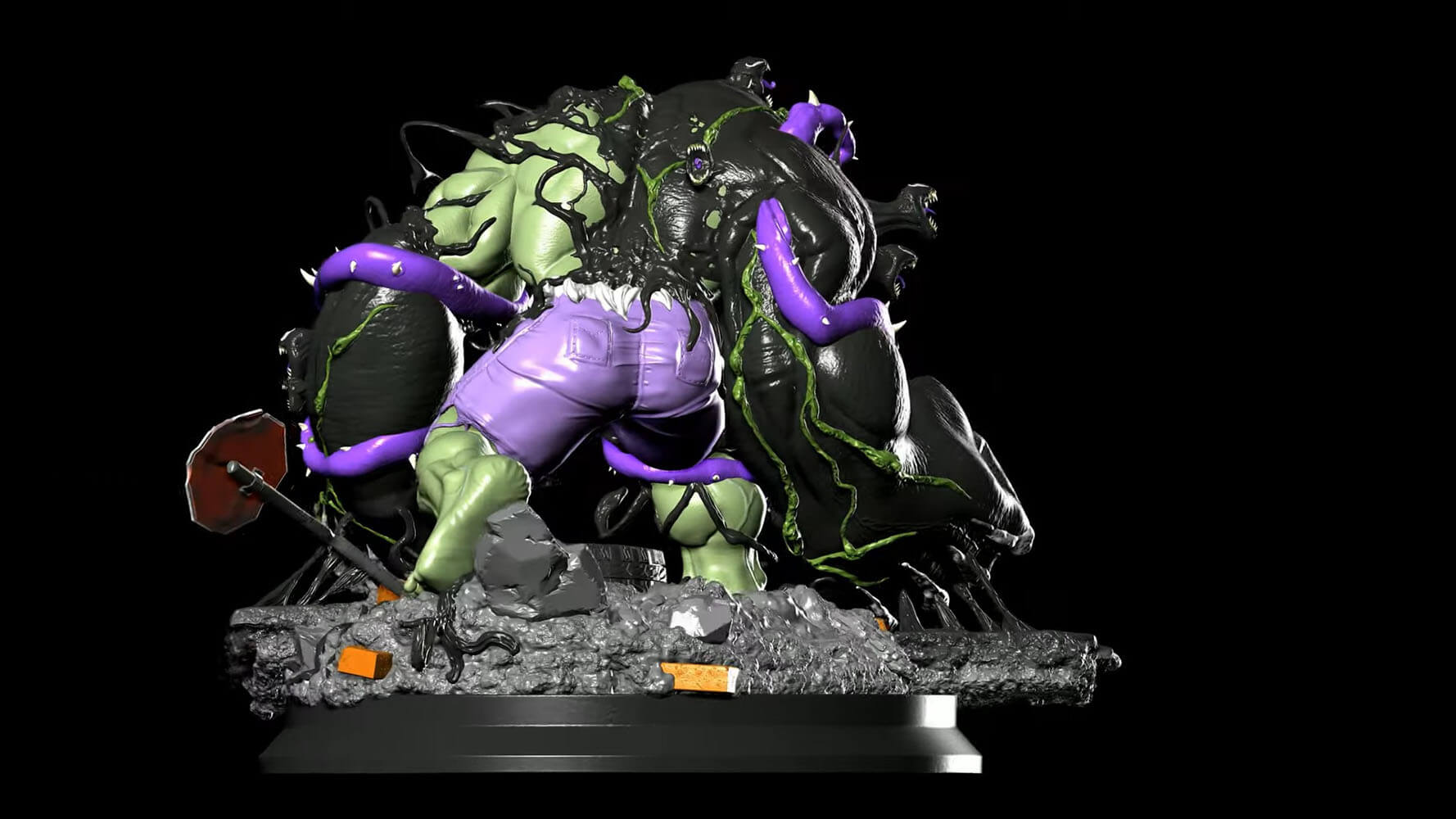 Venomized Hulk - 3D Model by 3dprintmodel91