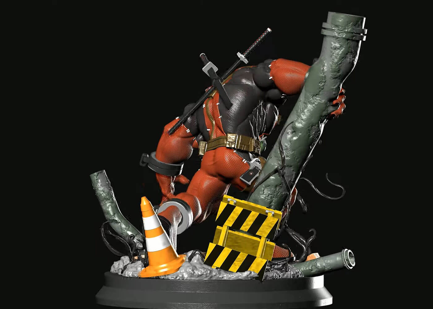 Venompool Statues - 3D Print Model by 3dprintmodel91