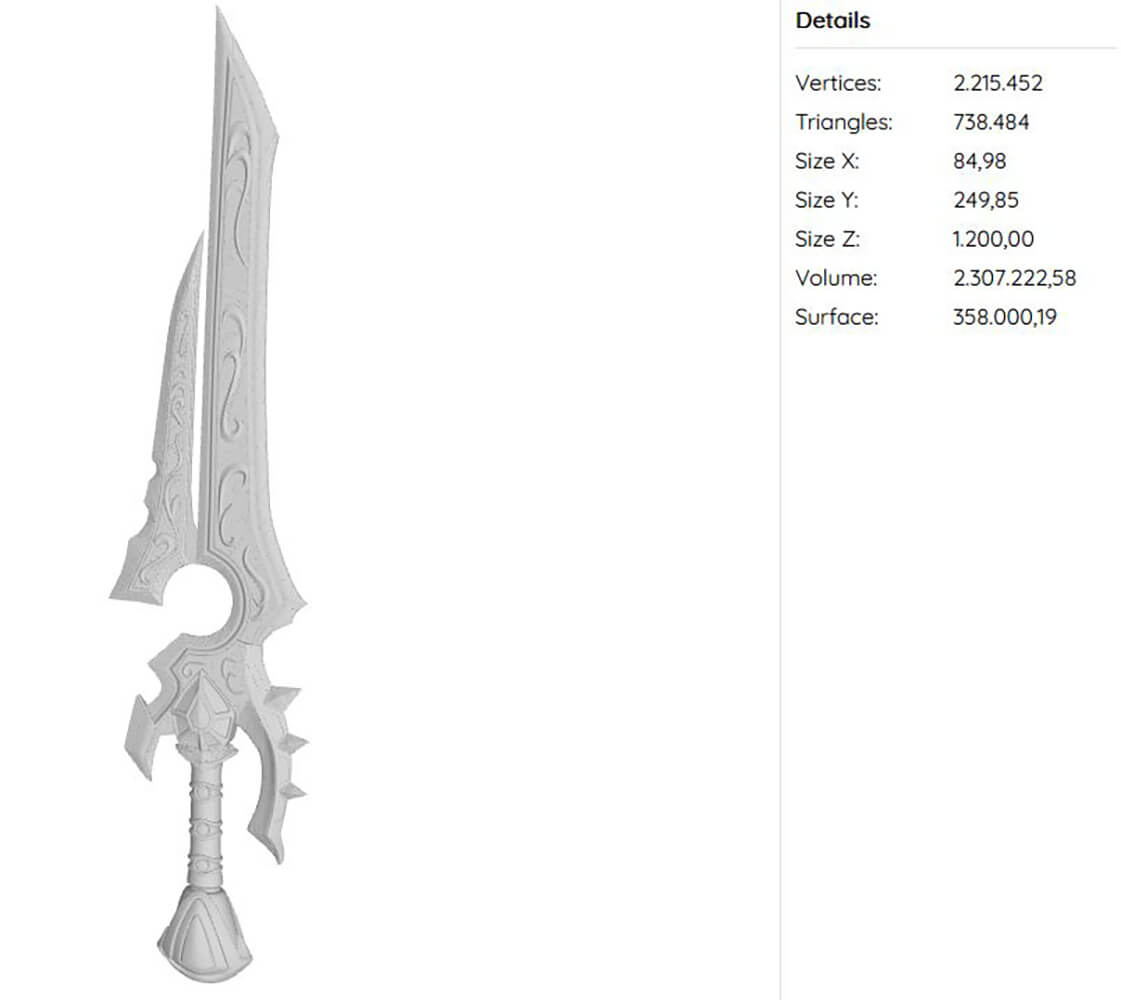 Anduin Wrynn WoW Sword - 3D Print Model by 3DPrintModel9x