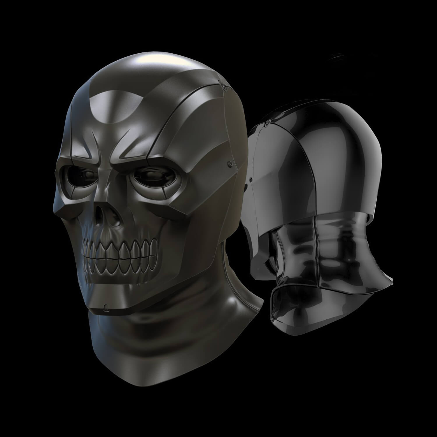 Black Mask Arkham Knight Helmet Printable - 3D Print Model by ...