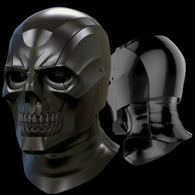 Black Mask Arkham Knight Helmet - 3D Model by 3DPrintModel9x