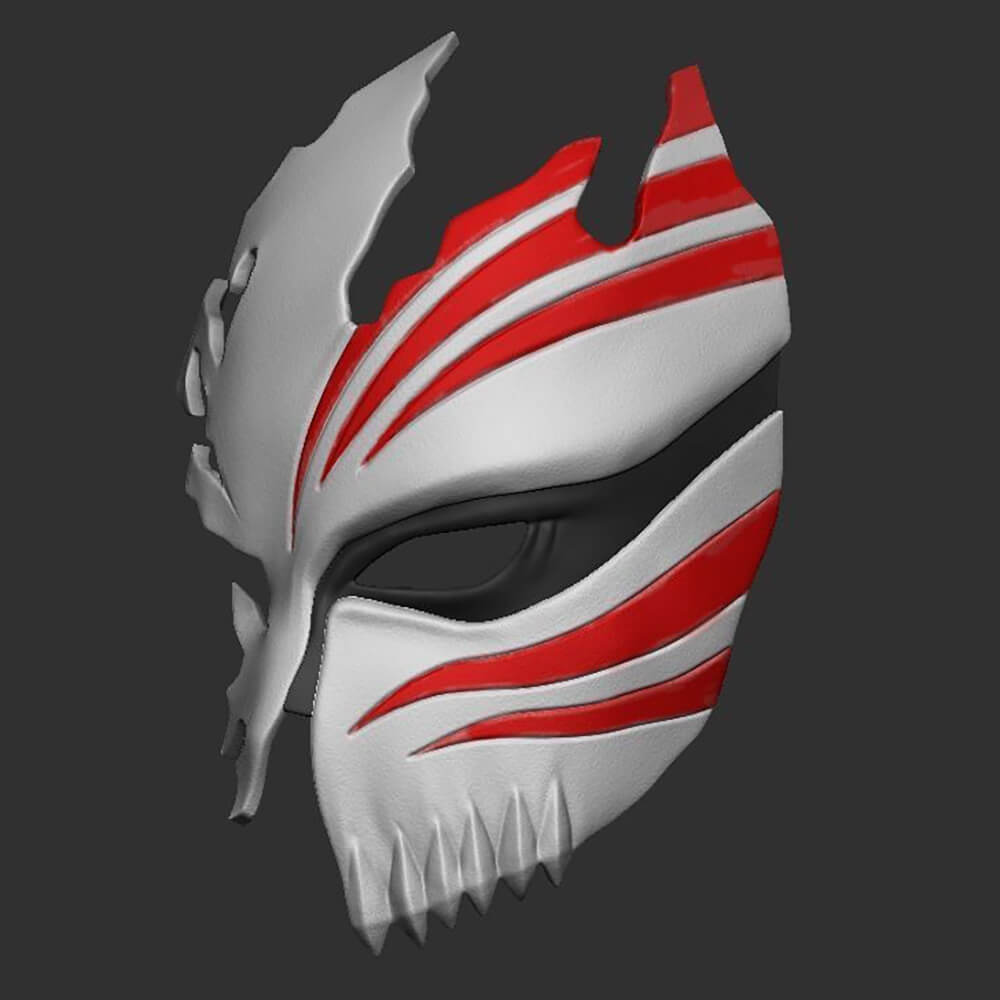Bleach Ichigo Half Hollow Mask - 3D Model by 3DPrintModel9x