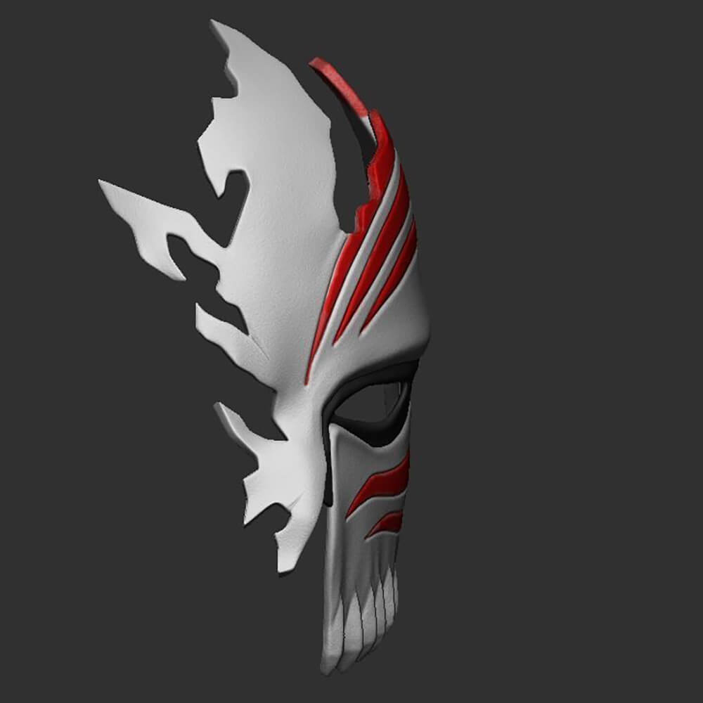 Bleach Ichigo Half Hollow Mask - 3D Model by 3DPrintModel9x