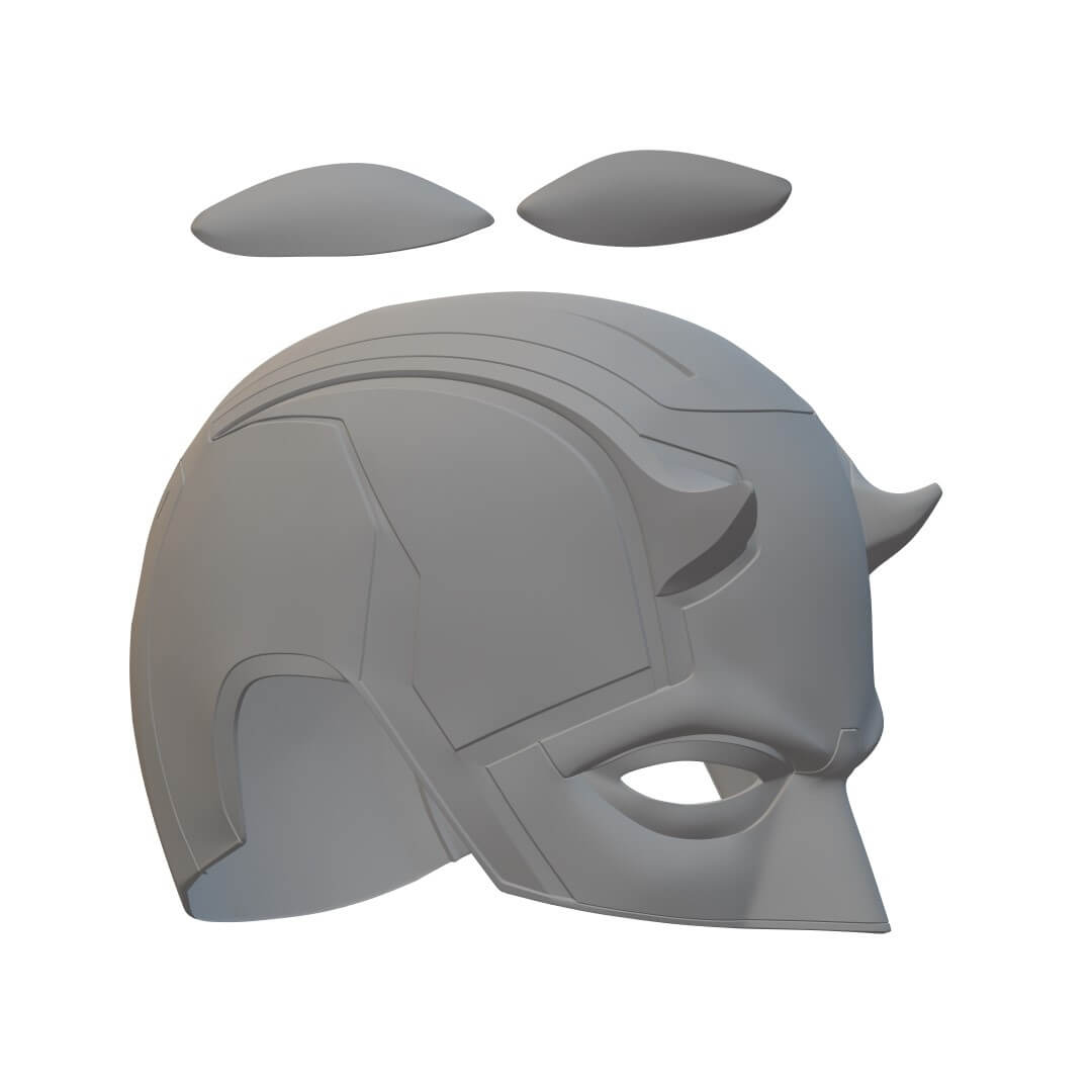 Daredevil Helmet - 3D Model by 3DPrintModel9x