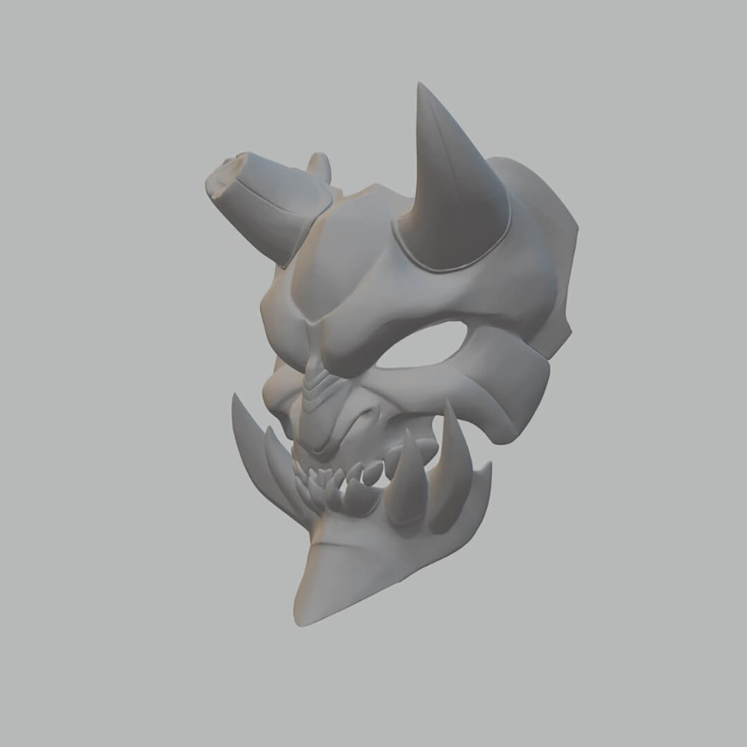 Skull Demon Mask - 3D Model by 3DPrintModel9x