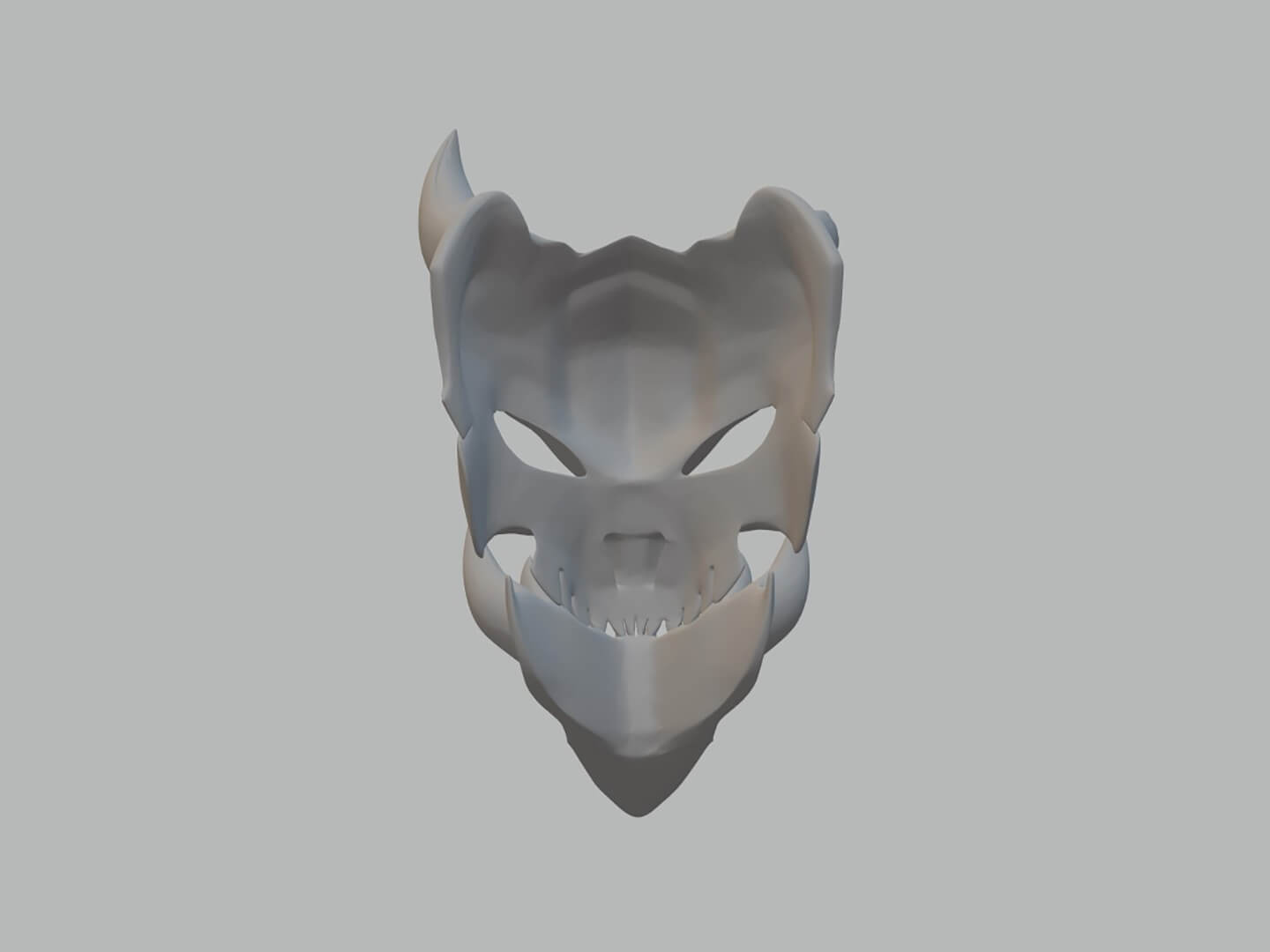 Skull Demon Mask - 3D Model by 3DPrintModel9x