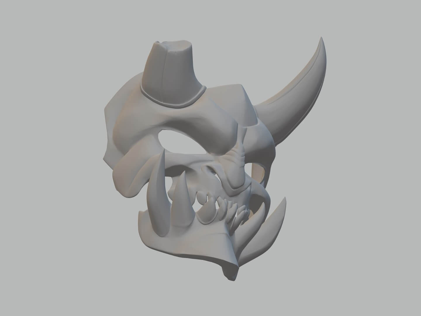 Skull Demon Mask - 3D Model by 3DPrintModel9x