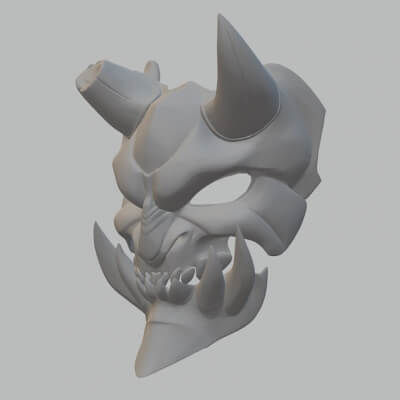 Skull Demon Mask - 3D Model by 3DPrintModel9x