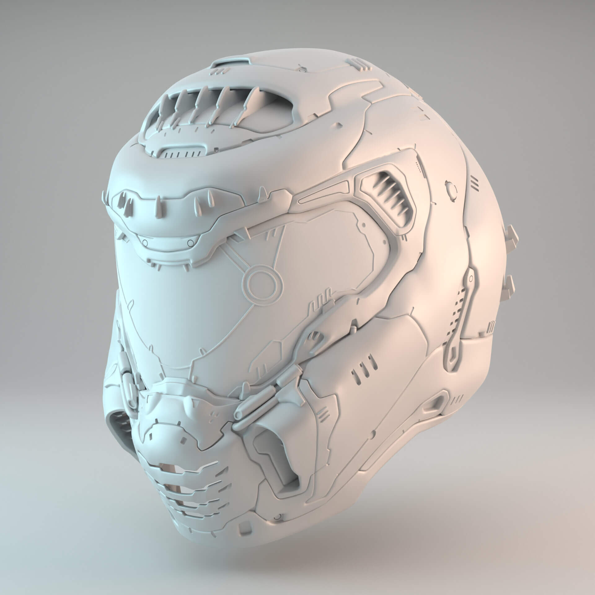Doom Slayer Helmet - 3D Print Model by 3DPrintModel9x