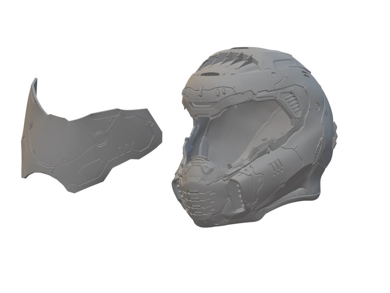 Doom Slayer Helmet - 3D Print Model by 3DPrintModel9x