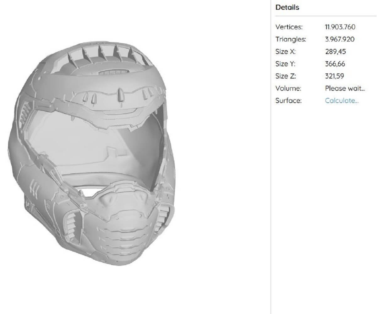 Doom Slayer Helmet - 3D Print Model by 3DPrintModel9x