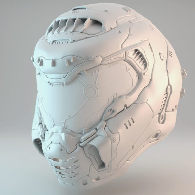 Doom Slayer Helmet - 3D Model by 3DPrintModel9x