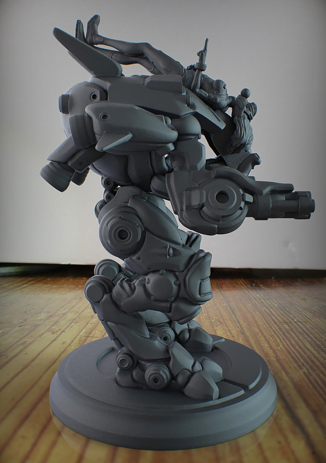 Dva and Meka Overwatch Figures - 3D Print Model by 3DPrintModel9x