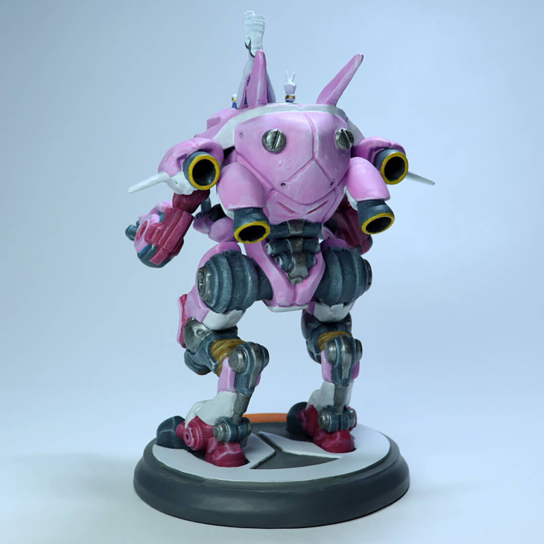 Dva and Meka Overwatch Figures - 3D Print Model by 3DPrintModel9x